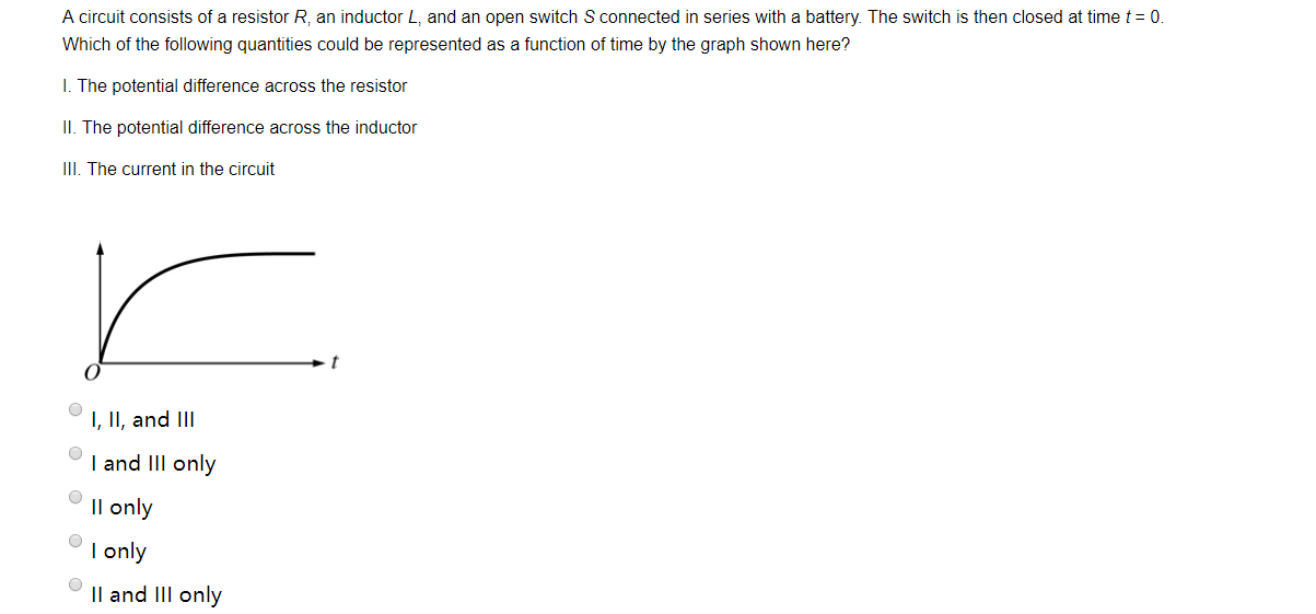 Solved A circuit consists of a resistor R, an inductor L, | Chegg.com