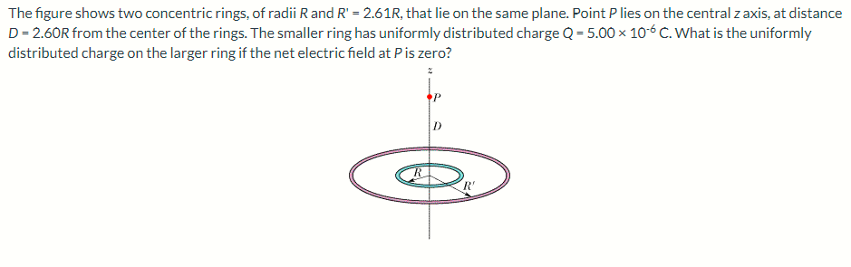 Solved The figure shows two concentric rings, of radii R and | Chegg.com