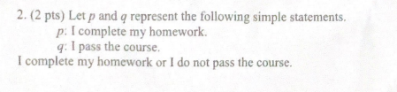 Solved Write the following compound statements in symbolic | Chegg.com