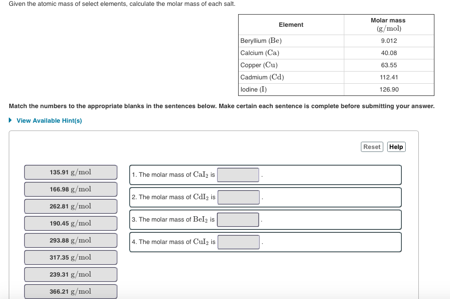 Copper (Tanso) Molar Mass (G/Mol) at Edith Chapdelaine blog