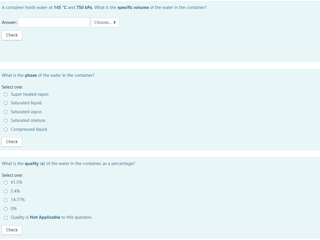 Solved A container contains saturated water vapor at 200 | Chegg.com