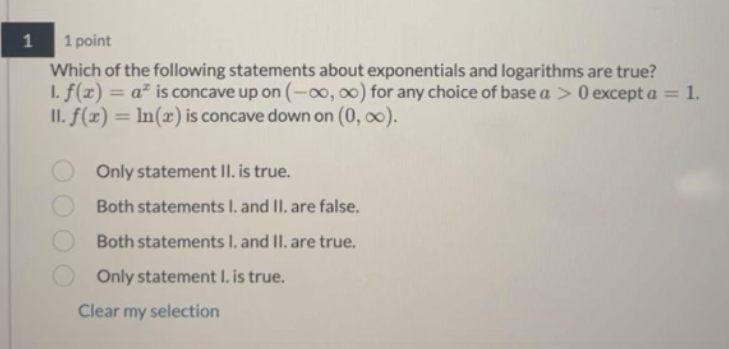 Solved 11 ﻿pointWhich of the following statements about | Chegg.com