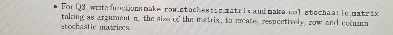 Solved We say that a matrix A∈Mn(R) is row-stochastic | Chegg.com