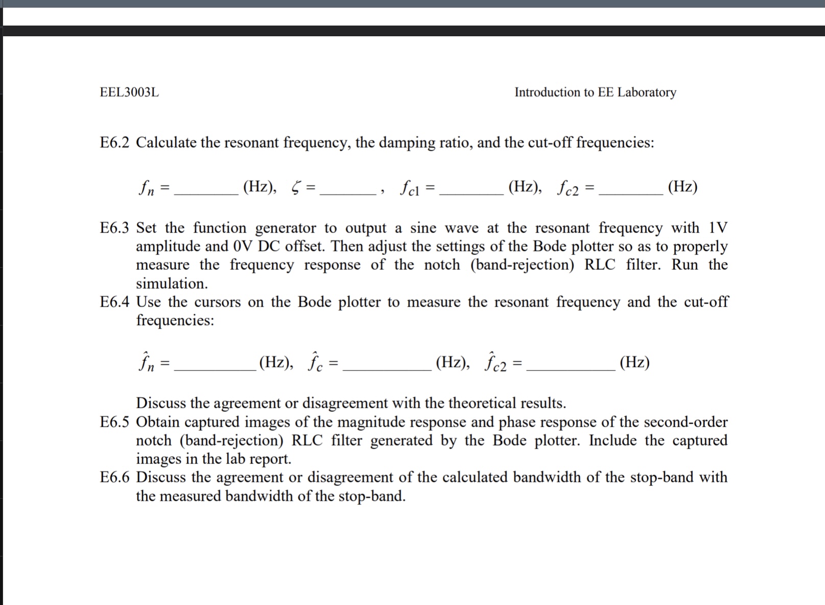 Solved E5.4 Use the cursors on the Bode plotter to measure | Chegg.com