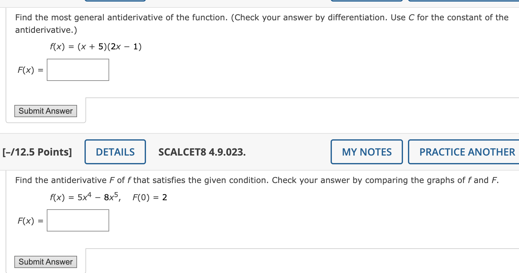 Solved Find the most general antiderivative of the function. | Chegg.com