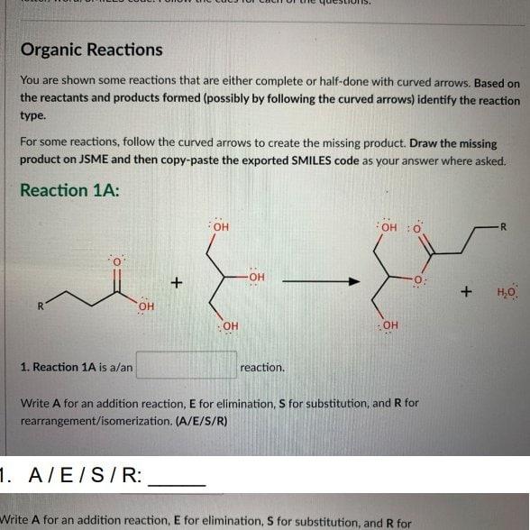 Solved Organic Reactions You are shown some reactions that | Chegg.com