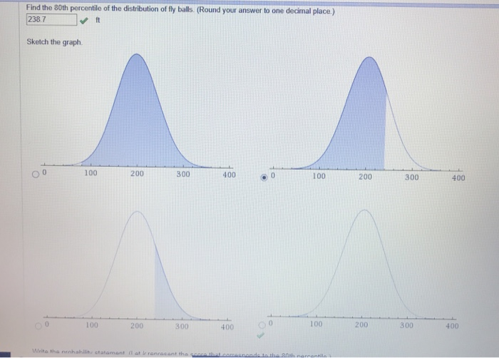 Solved Find the 80th percentile of the distribution of fly | Chegg.com