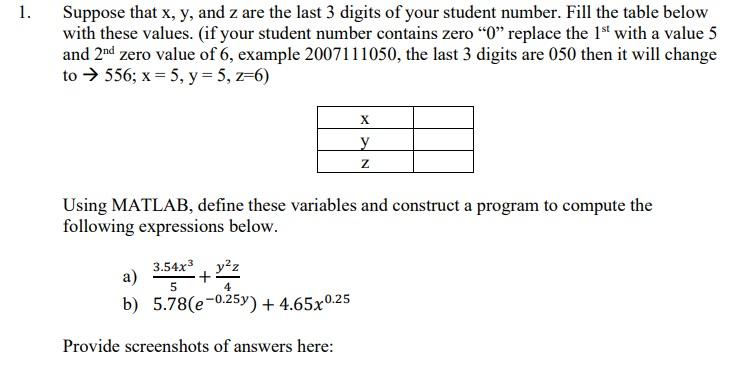 Solved MATLAB QUESTION USE ID 2001323402 PLEASE ANSWER IN | Chegg.com