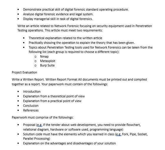Solved - Demonstrate practical skill of digital forensic | Chegg.com