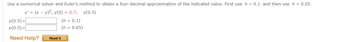 Solved Use a numerical solver and Euler's method to obtain a | Chegg.com