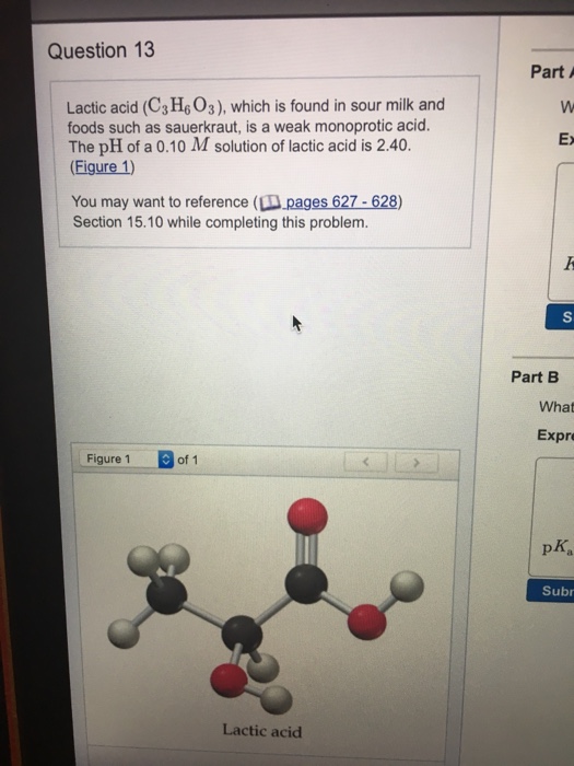Solved Part A What is the value of Ka for lactic acid? | Chegg.com
