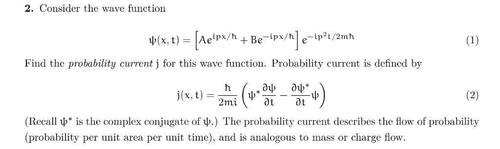 Solved 2. Consider the wave function Find the probability | Chegg.com