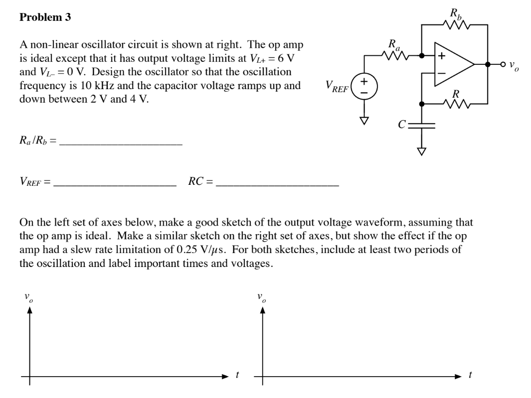 Solved Problem 3 A non-linear oscillator circuit is shown at | Chegg.com