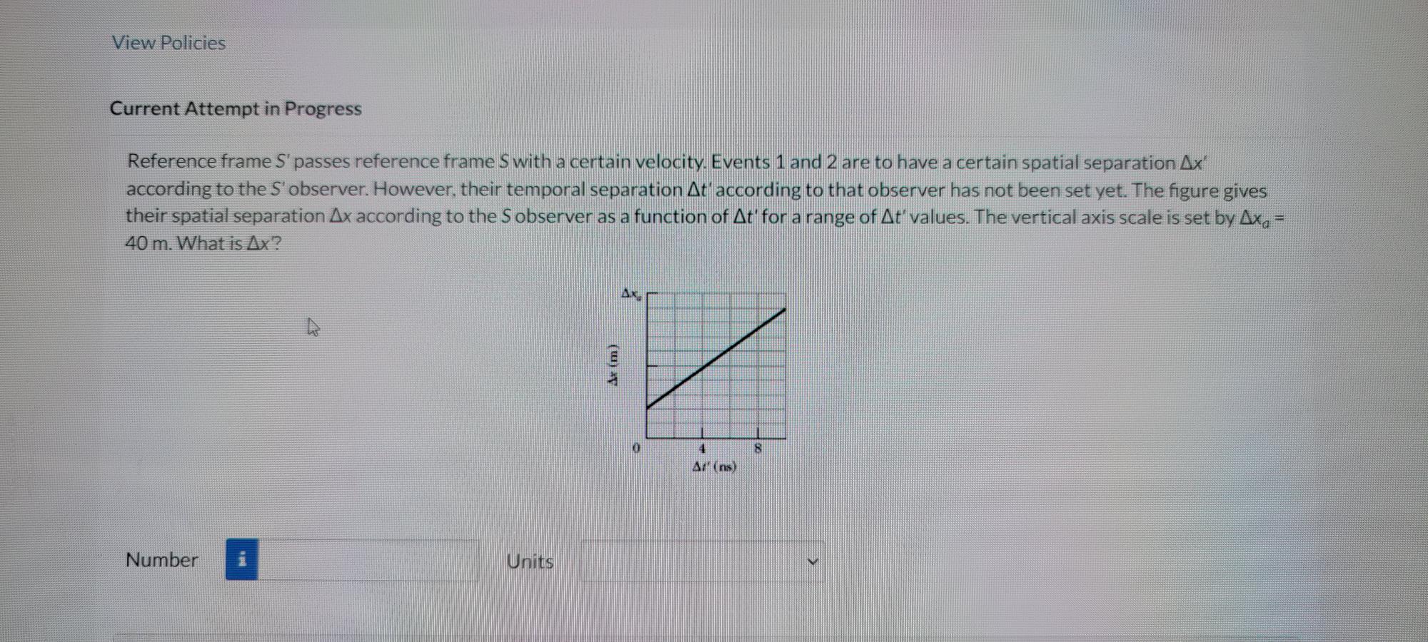 Solved Current Attempt in Progress Reference frame S′ passes | Chegg.com