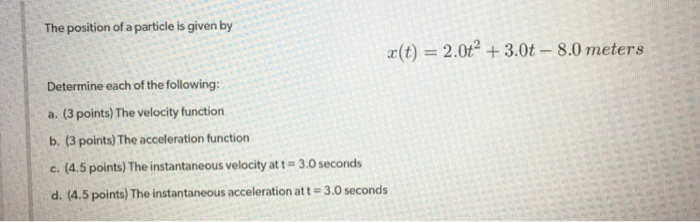 Solved The position of a particle is given by r(t) .2 | Chegg.com