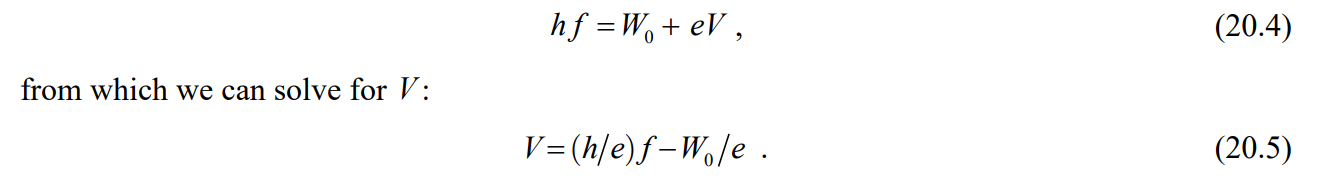 Solved W3. (a) Find the Work Function, W., from your graph | Chegg.com