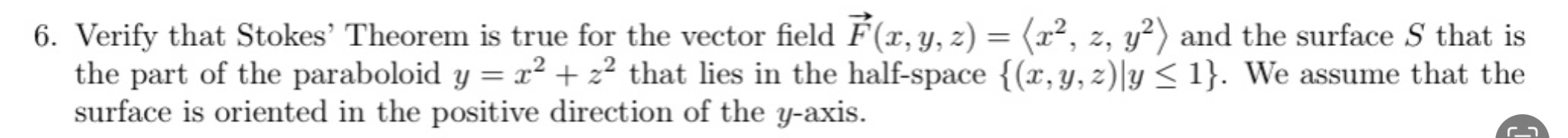 Solved Verify that Stokes' Theorem is true for the vector | Chegg.com