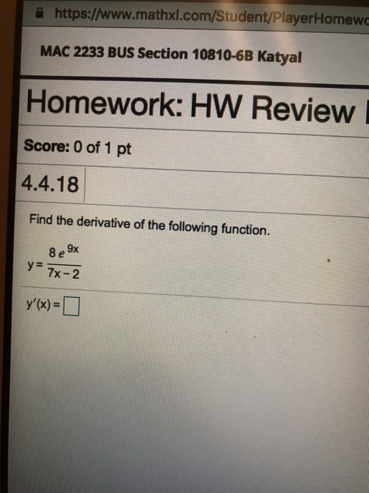 Solved a https://www.mathxl.com/Student/PlayerHomework.as | Chegg.com