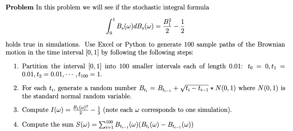 Problem In this problem we will see if the stochastic | Chegg.com