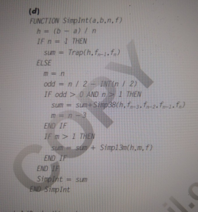 Solved Simp13 = 2* (70+4 +1+2)/ 6 END Simp13 (b) FUNCTION | Chegg.com