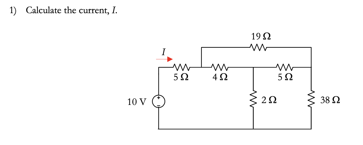 Solved 1) Calculate the current, I. | Chegg.com