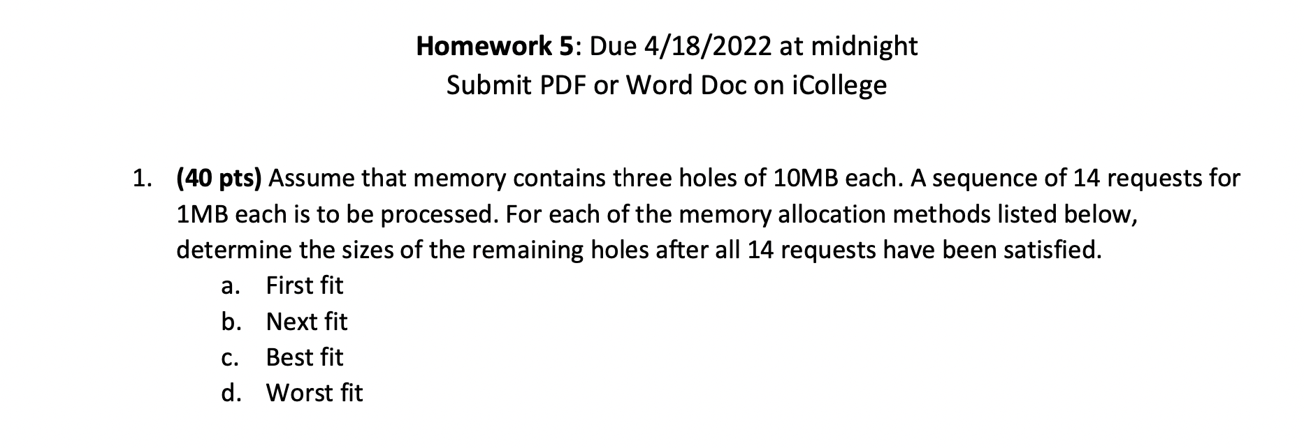 Solved Homework 5: Due 4/18/2022 at midnight Submit PDF or | Chegg.com
