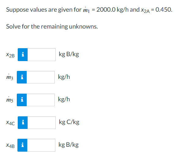 Suppose values are given for m1˙=2000.0kgh ﻿and | Chegg.com