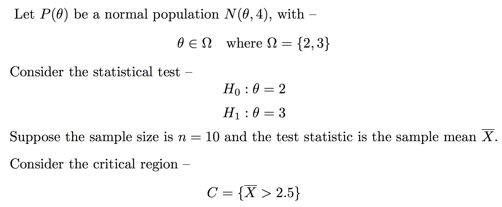 Solved Let P(0) be a normal population N(0,4), with - OER | Chegg.com