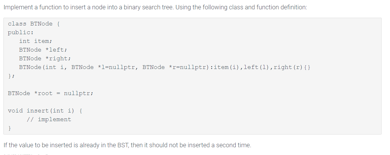 Solved #include class BTNode { public: int | Chegg.com