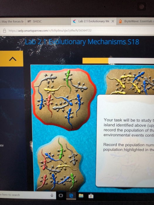 Solved Evolutionary Mechanisms . + v Lab 2.1 Evolutionary | Chegg.com