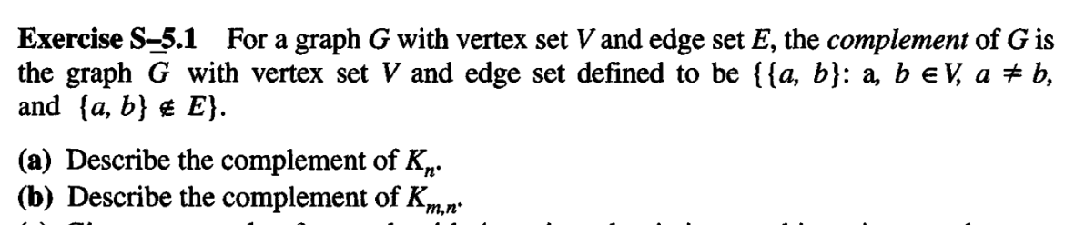 Solved Exercise S-5.1 For a graph G with vertex set V and | Chegg.com