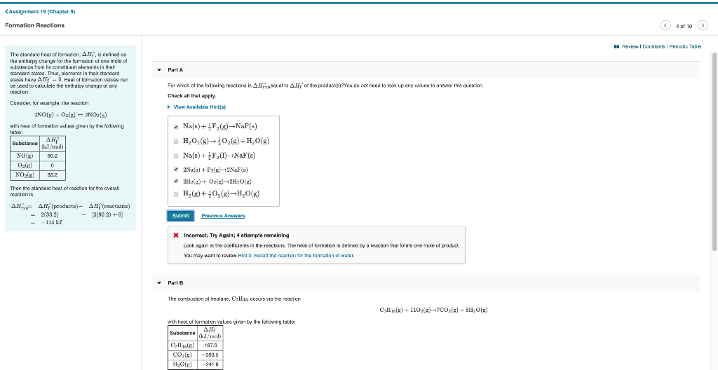 Solved Assignment 19 (Chapter 9) Formation Reactions a | Chegg.com