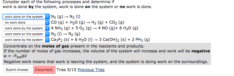 Consider each of the following processes and | Chegg.com