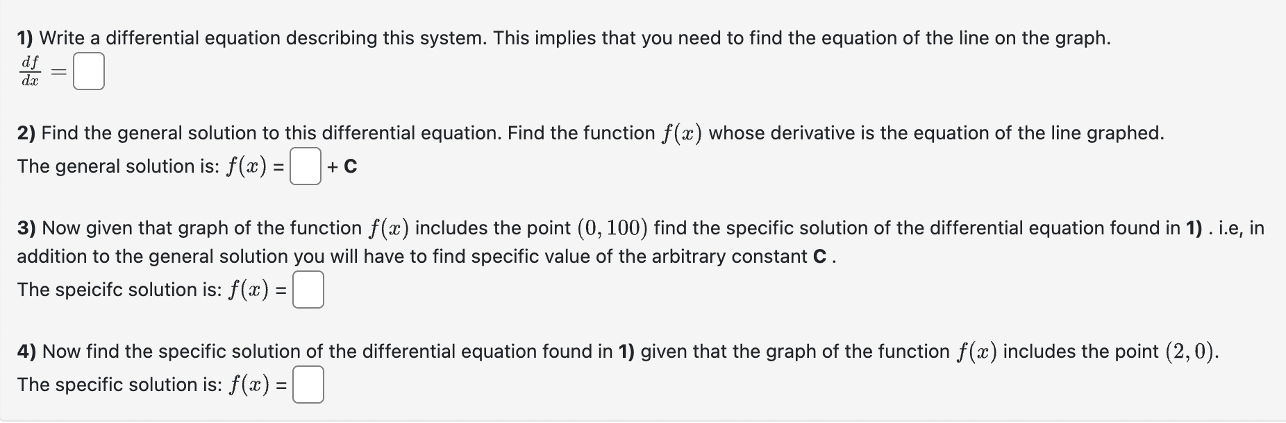 Solved 1) Write a differential equation describing this | Chegg.com