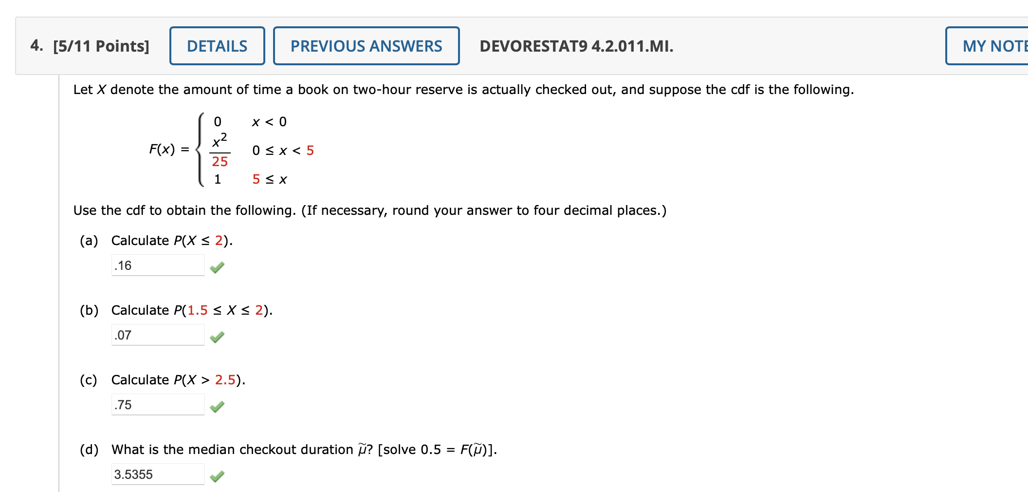 Solved Let X denote the amount of time a book on two-hour | Chegg.com