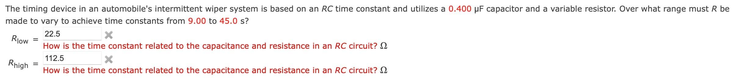 Solved The timing device in an automobile's intermittent | Chegg.com