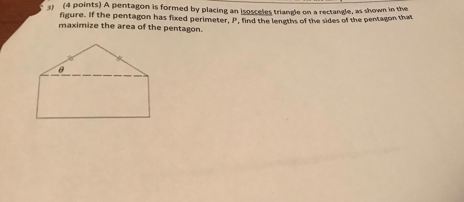 Solved 3) (4 points) A pentagon is formed by placing an | Chegg.com