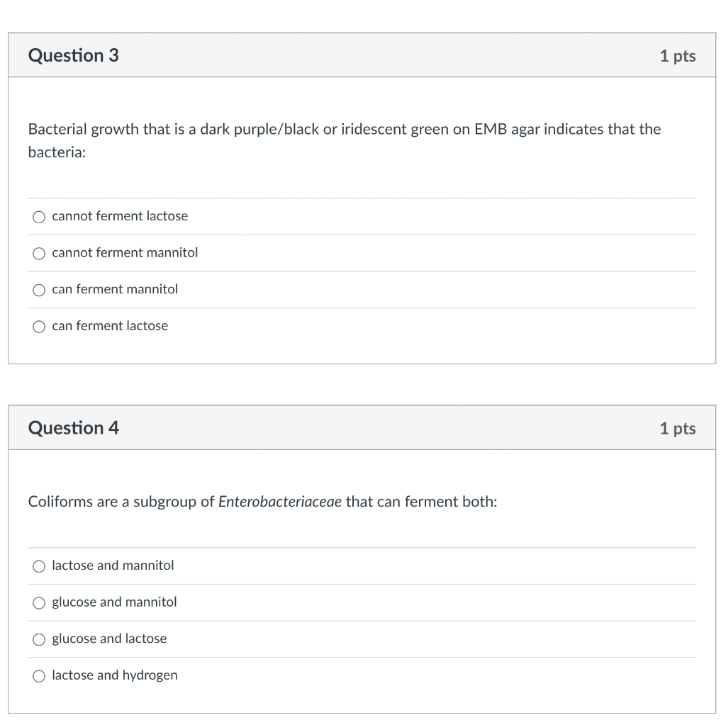 Solved Bacterial growth that is a dark purple/black or | Chegg.com