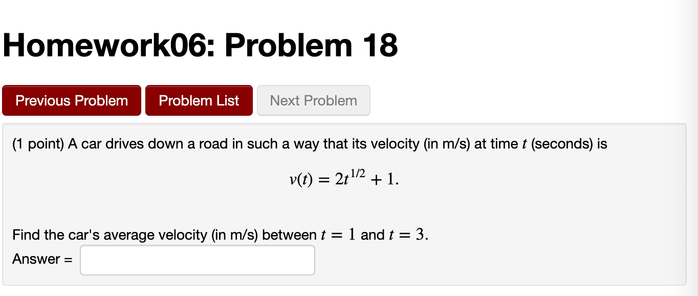 Solved Homework06: Problem 18 Previous Problem Problem List | Chegg.com