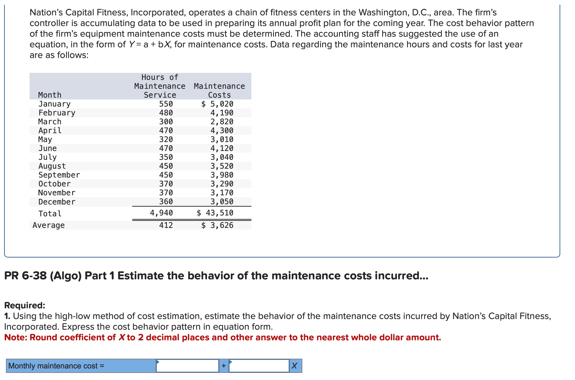Solved PR 6-38 (Algo) ﻿Part 1 ﻿Estimate the behavior of the | Chegg.com