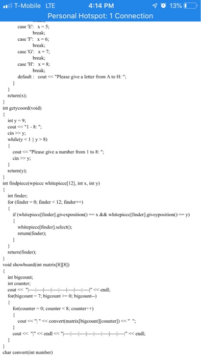 Solved Make a board game (checkers) in C++. This is an | Chegg.com
