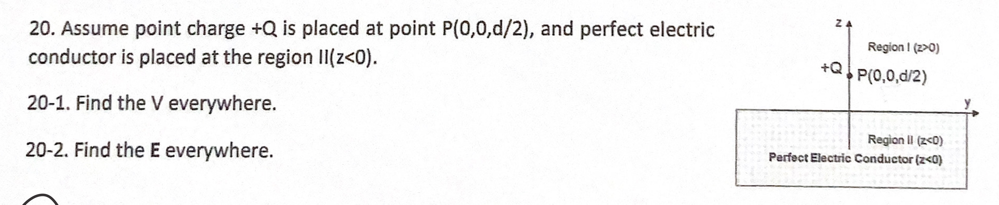 Solved 20. Assume point charge +Q is placed at point | Chegg.com