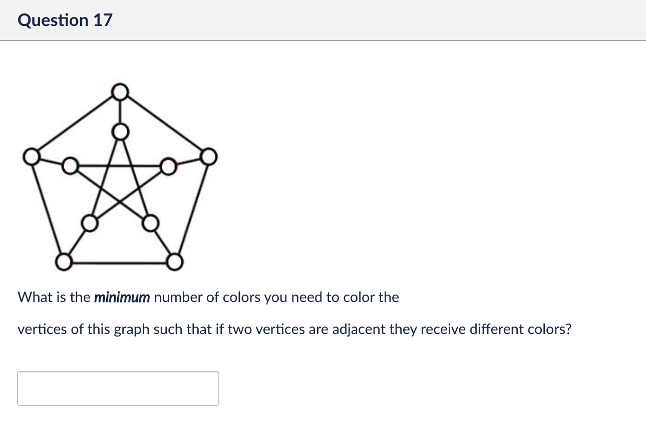 Solved Question 17 What is the minimum number of colors you | Chegg.com