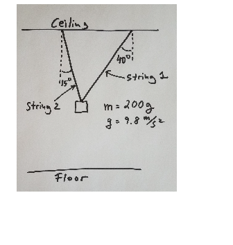 Solved 1.Calculate the tension in String 1 in units of | Chegg.com