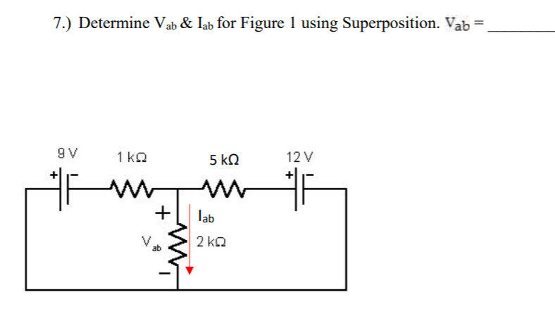 Solved 7.) Determine Vab & Iab for Figure 1 using | Chegg.com