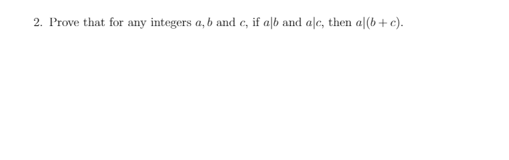Solved For integers a, b, alb (read as “a divides b") 2. | Chegg.com