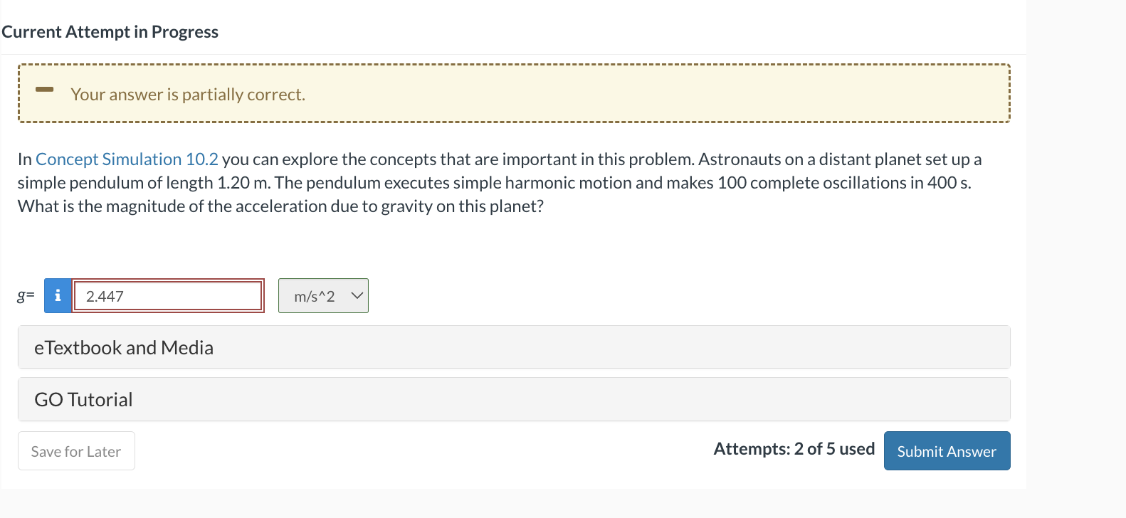 Solved Current Attempt in Progress In Concept Simulation | Chegg.com