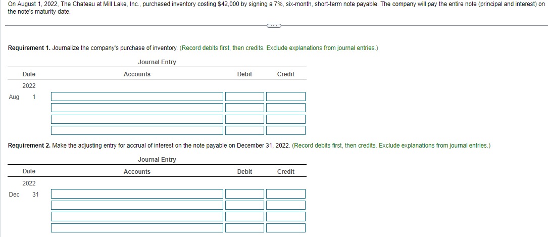 Solved 1. Journalize the company's purchase of inventory. 2. | Chegg.com