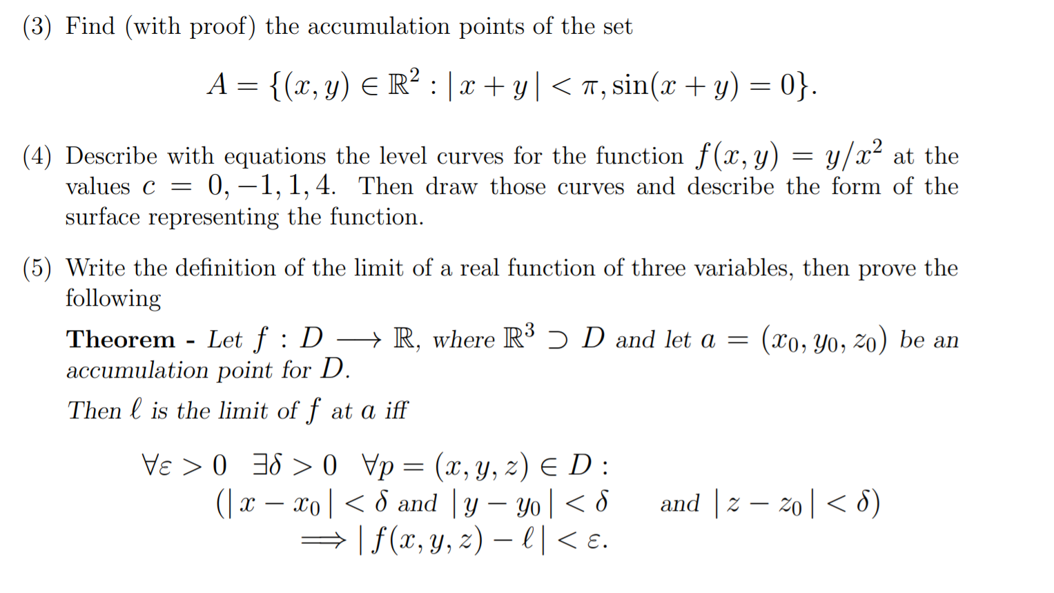 Solved (3) Find (with proof) the accumulation points of the | Chegg.com