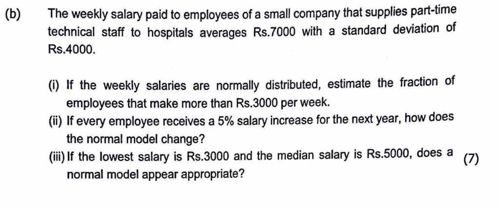 Solved The weekly salary paid to employees of a small | Chegg.com